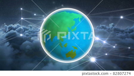 Connecting the world through technology 4k-插圖素材 [82807274] - PIXTA圖庫