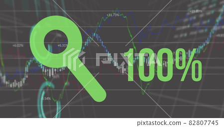 Image of financial data processing with search... - Stock Illustration ...