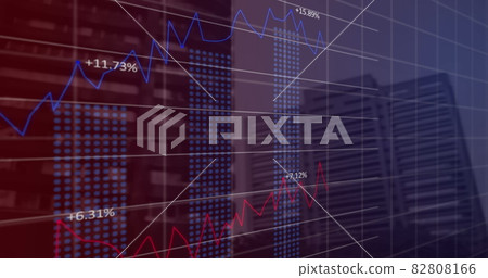 Financial data processing over grid network... - Stock Illustration ...