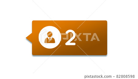 Orange chat box with numbers of followers 4k - Stock Illustration ...