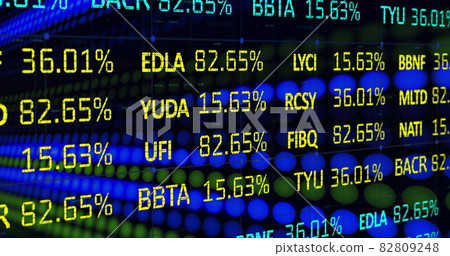 Image of financial share index interface with...-插圖素材 [82809248] - PIXTA圖庫