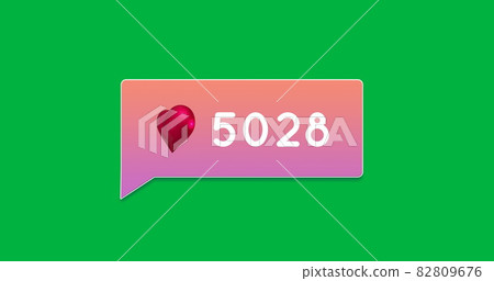 Gradient chat box with numbers 4k - Stock Illustration [82809676] - PIXTA