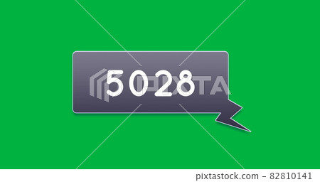 Grey chat box with numbers 4k - Stock Illustration [82810141] - PIXTA