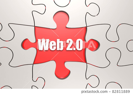 Web 2.0 word on jigsaw puzzle - Stock Illustration [82811889] - PIXTA