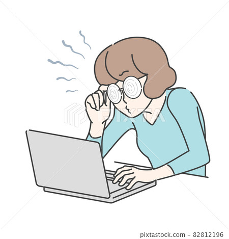 A woman who sneaks into a computer and... - Stock Illustration ...