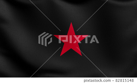 EZLN flag blowing in the wind. 3D rendering... - Stock Illustration ...