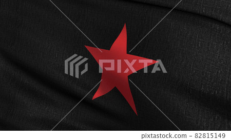 EZLN flag blowing in the wind. 3D rendering... - Stock Illustration ...