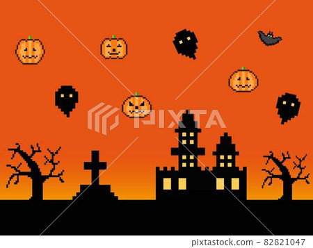 Pixel art Halloween party - Stock Illustration [82821047] - PIXTA