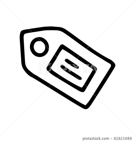 information tag line vector doodle simple icon - Stock Illustration ...