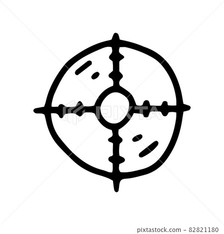 aiming line vector doodle simple icon design - Stock Illustration ...