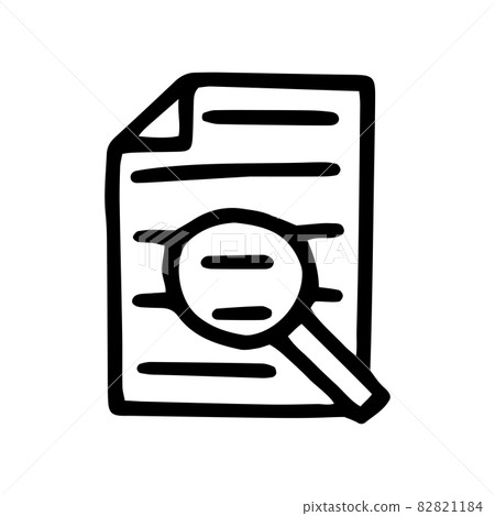 search on document line vector doodle simple icon - Stock Illustration ...