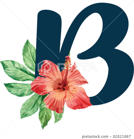 Tropical alphabet watercolor - Stock Illustration [82821867] - PIXTA