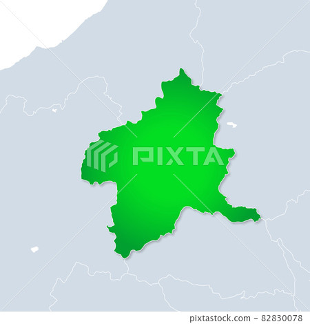 Gunma Prefecture Map - Stock Illustration [82830078] - PIXTA