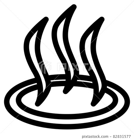 Hot spring line drawing vector illustration - Stock Illustration ...