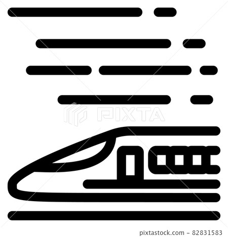 Shinkansen line drawing vector illustration - Stock Illustration ...