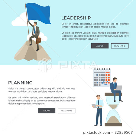 Leadership and Planning on Vector Illustration - Stock Illustration ...