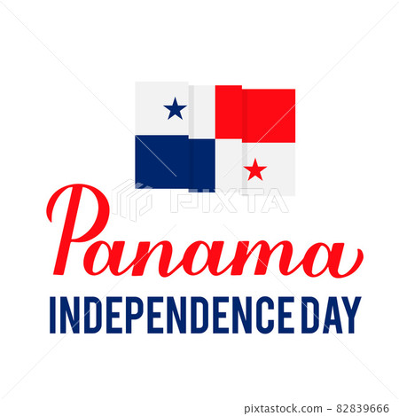 Panama Independence Day calligraphy lettering... - Stock Illustration ...
