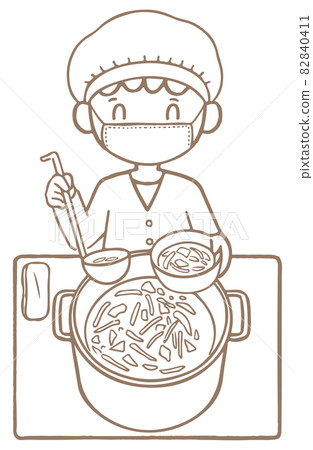 Line drawing_Children's life_School_School... - Stock Illustration ...