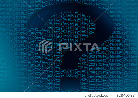 Question mark with binary digital code - Stock Illustration [82840588 ...