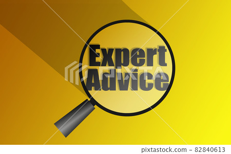 Expert advice word with magnifying glass - Stock Illustration [82840613 ...