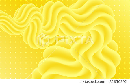 Yellow 3d Wave. Abstract Flow. Liquid Shape.... - Stock Illustration ...