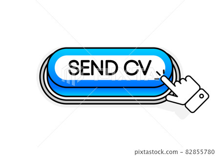 Blue 3D button with the inscription Send CV,... - Stock Illustration [82855780] - PIXTA