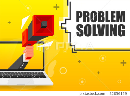 Problem Solving banner template. Marketing... - Stock Illustration ...