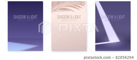 Set of posters with light of spotlight and shadows - Stock Illustration ...