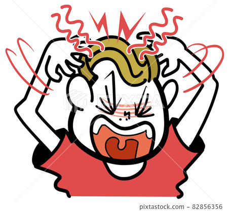 Itchy head - Stock Illustration [82856356] - PIXTA