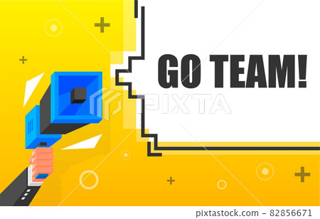 Go Team banner template. Marketing flyer with...-插圖素材 [82856671] - PIXTA圖庫