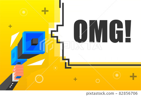 OMG banner template. Marketing flyer with... - Stock Illustration ...