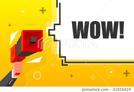 WOW banner template. Marketing flyer with... - Stock Illustration ...