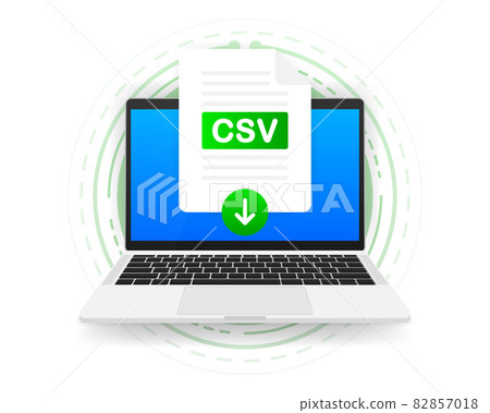 Download CSV icon file with label on screen... - Stock Illustration ...