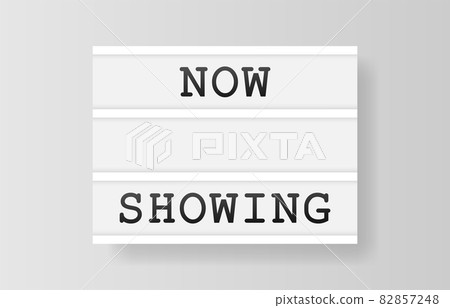 Now Showing. Retro advertising with retro... - Stock Illustration ...