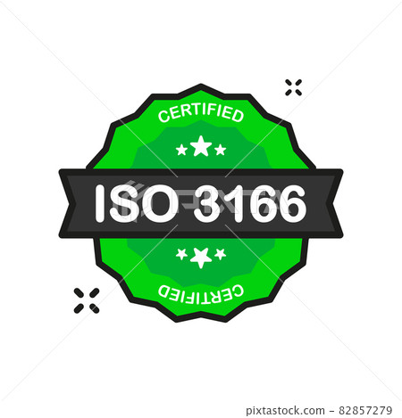 ISO 3166 Certified green vector stamp. Flat... - Stock Illustration ...