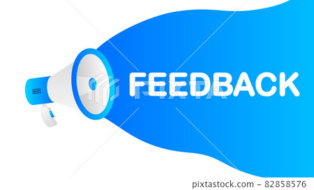 Feedback banner template. Marketing flyer with... - Stock Illustration ...