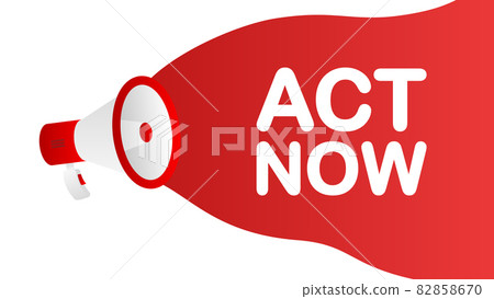 Act Now banner template. Marketing flyer with... - Stock Illustration ...