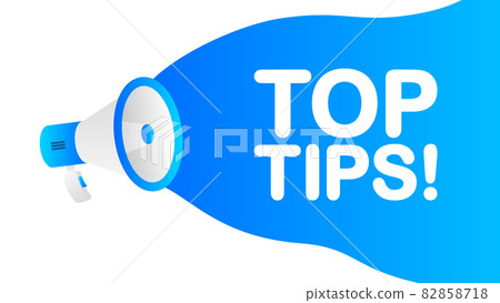Top tips banner template. Marketing flyer with... - Stock Illustration ...