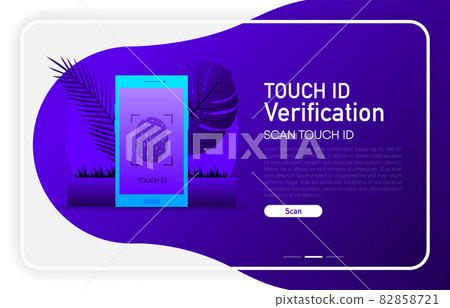Touch ID vector icon isolated fingerprint... - Stock Illustration ...
