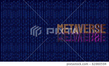 metaverse text in digital background for... - Stock Illustration ...
