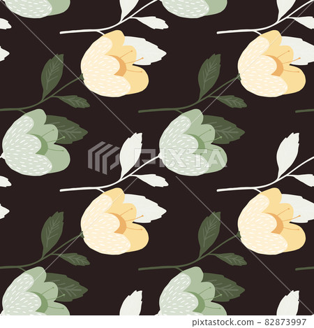 Spring blooming flowers seamless pattern.... - Stock Illustration ...
