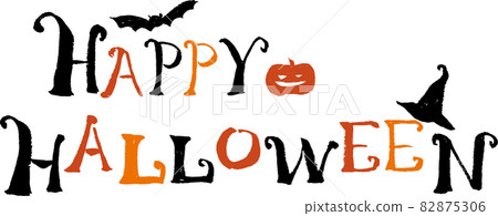 Handwritten letters HAPPY HALLOWEEN - Stock Illustration [82875306] - PIXTA