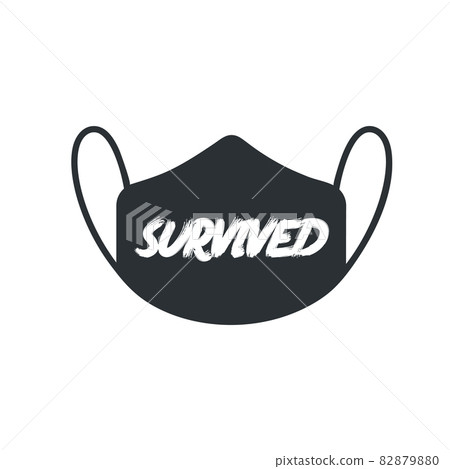 Mask vith survived sign, Corona Virus... - Stock Illustration [82879880 ...