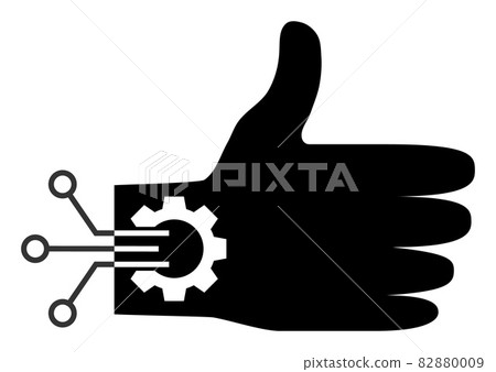 Mechanical Hand - Vector Icon Illustration-插圖素材 [82880009] - PIXTA圖庫