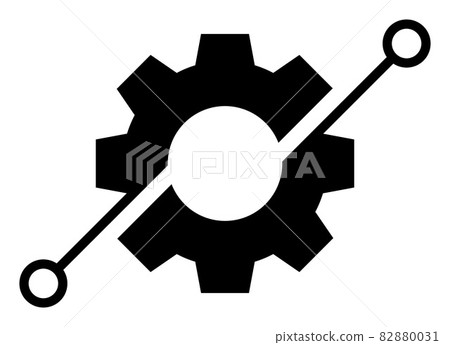 Smart Gear - Vector Icon Illustration - Stock Illustration [82880031 ...