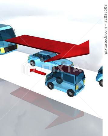 Car trouble_reverse run_vertical - Stock Illustration [82885508] - PIXTA