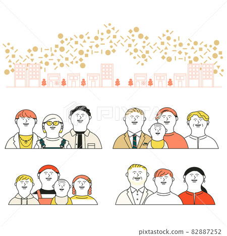 Various family structures - Stock Illustration [82887252] - PIXTA