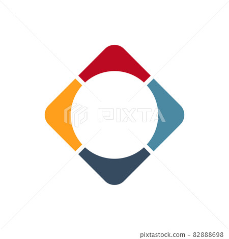 multicolored frame logo template. Rhombus with... - Stock Illustration ...