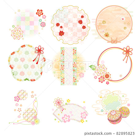 Autumn, Japanese style frame design - Stock Illustration [82895823] - PIXTA