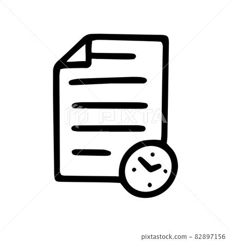 deadline line vector doodle simple icon design - Stock Illustration ...